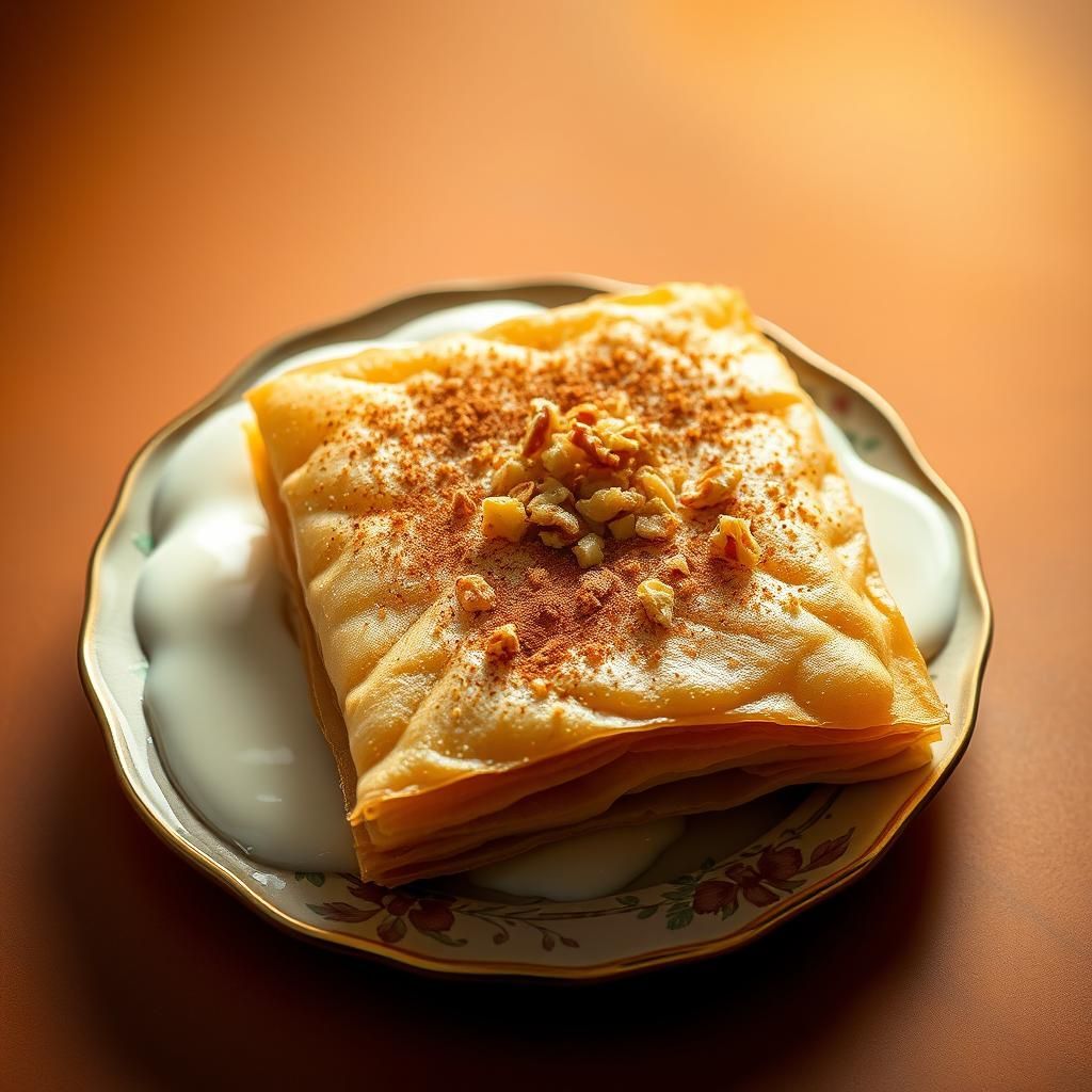 Turkish Ekmek Kadayifi Recipe - Crispy Phyllo and Creamy Milk Sauce ...