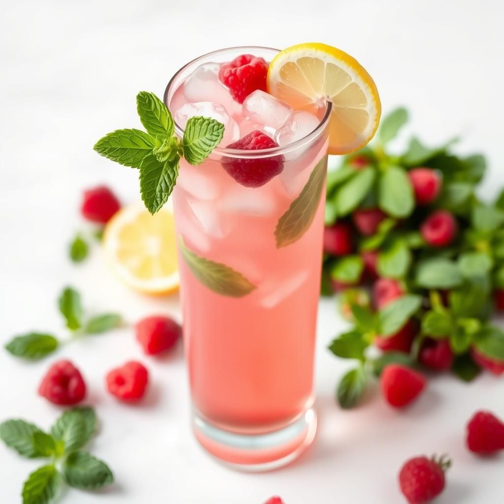 Raspberry Mint Iced Tea Recipe | Cooklaif