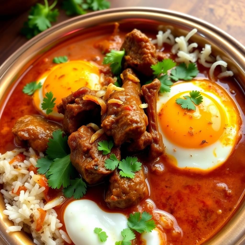 Zhaziji Recipe - Parsi Lamb and Egg Curry | Cooklaif