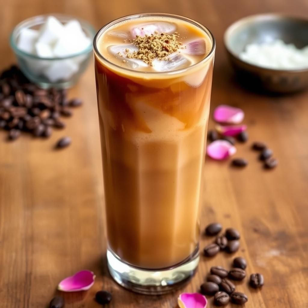 Iced Rose Cardamom Coffee Recipe - A Unique Coffee Experience | Cooklaif