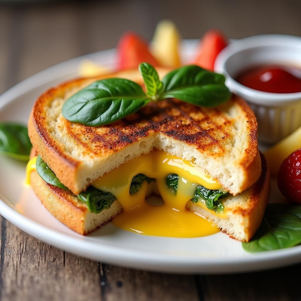 Crispy Panini Breakfast Melt Recipe - Easy Breakfast Ideas | Cooklaif