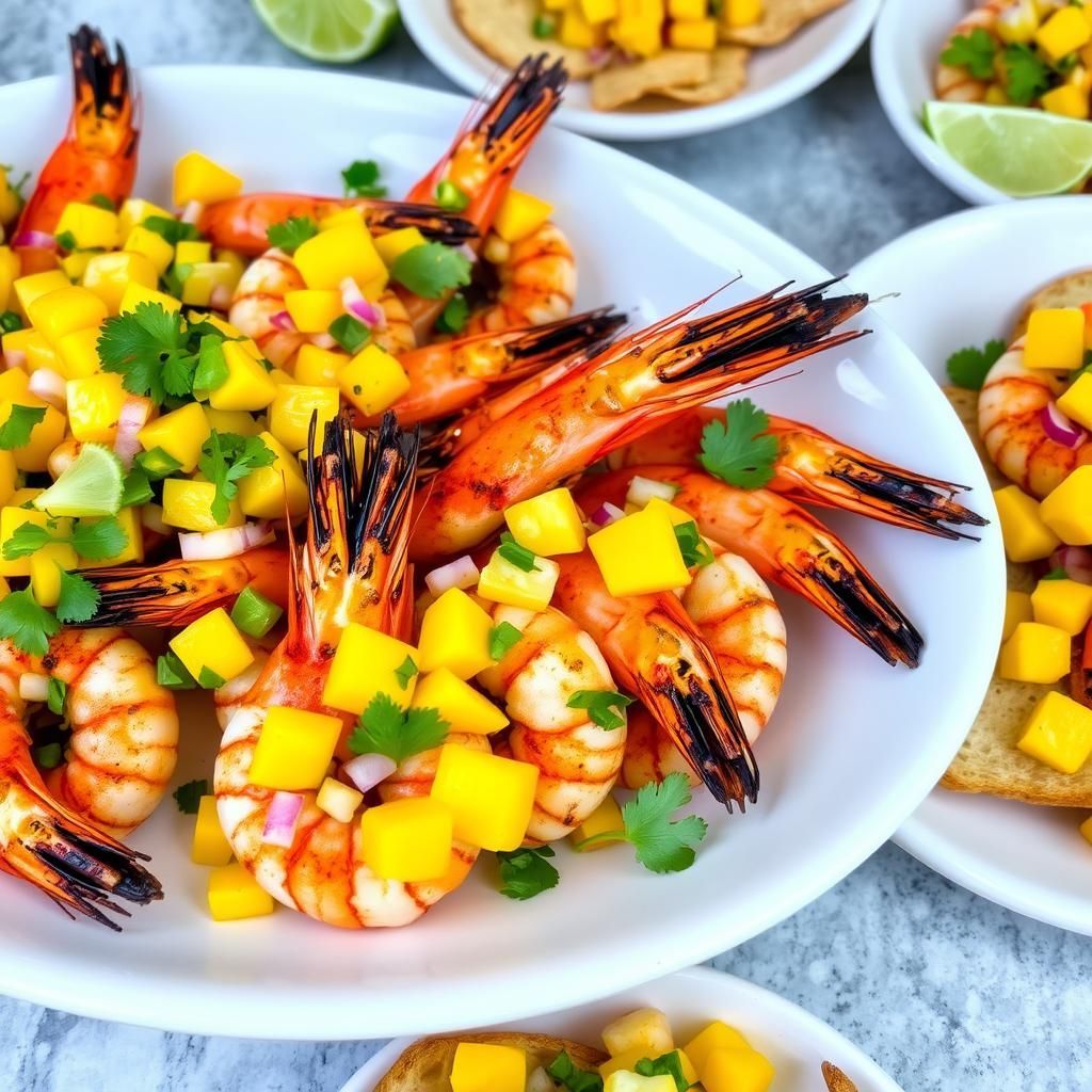 Grilled Prawns with Mango Salsa Recipe - A Delicious Summer Appetizer ...