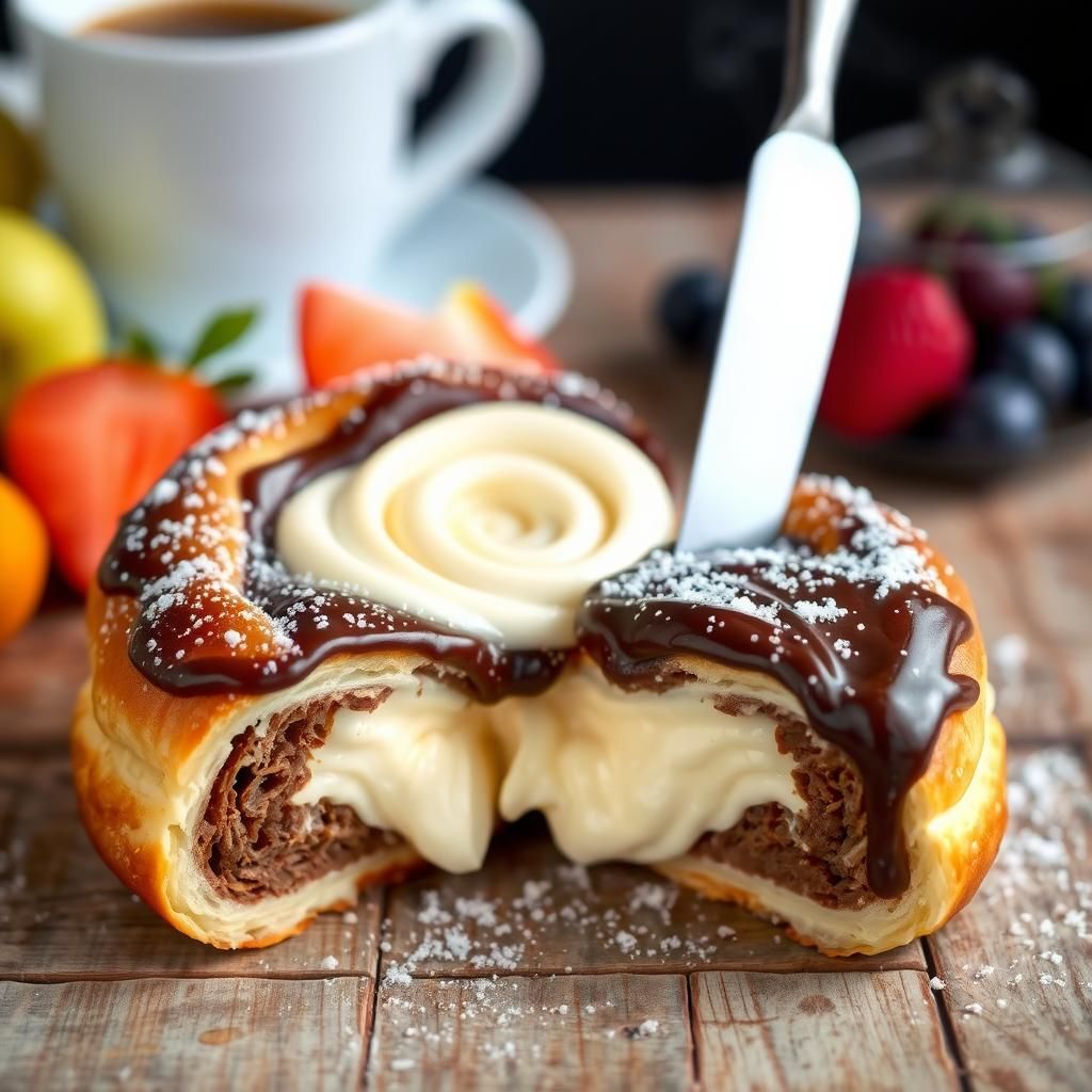 Chocolate Cream Cheese Danish Recipe | Flaky Pastry and Rich Chocolate ...