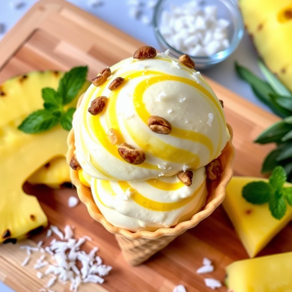 Tropical Pineapple Coconut Ice Cream Recipe - Dairy-Free and Delicious ...
